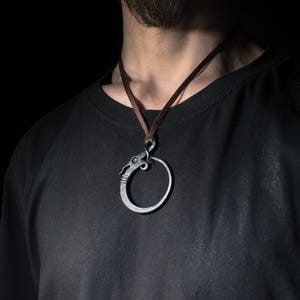 Midgard Serpent Pendant Norse Mythology Necklace Handmade Viking ...