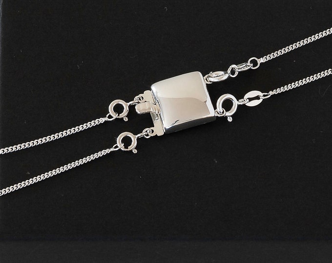 Necklace Separator Clasp, Layering Strand Necklace Spacer 925 Sterling ...