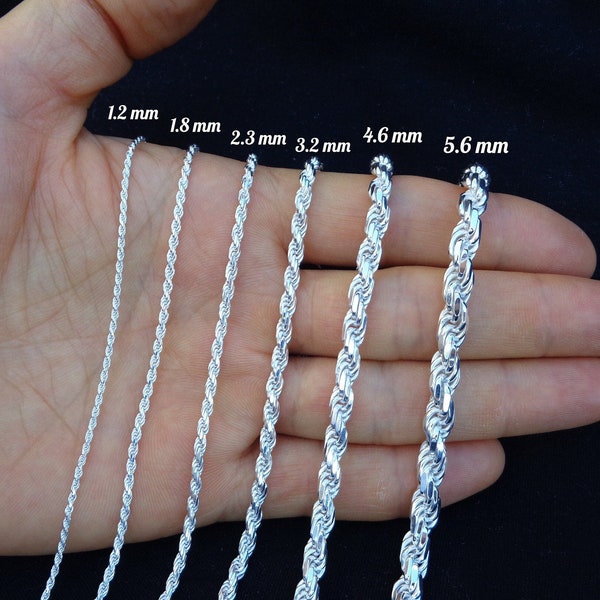 Silver Rope Chain - Etsy