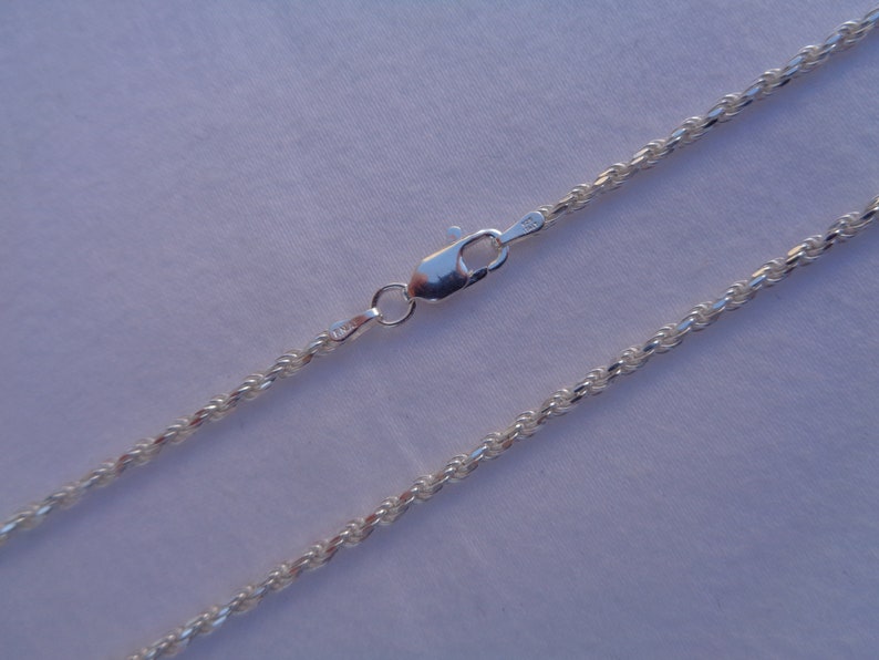 Real Sterling Silver ROPE Chain Solid 925 Silver Necklace - Etsy