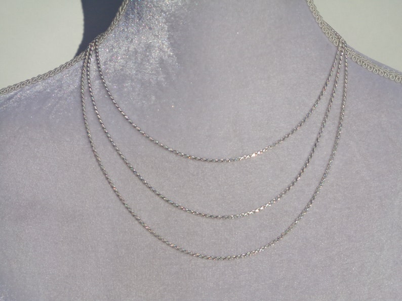 Real Sterling Silver ROPE Chain Solid 925 Silver Necklace - Etsy