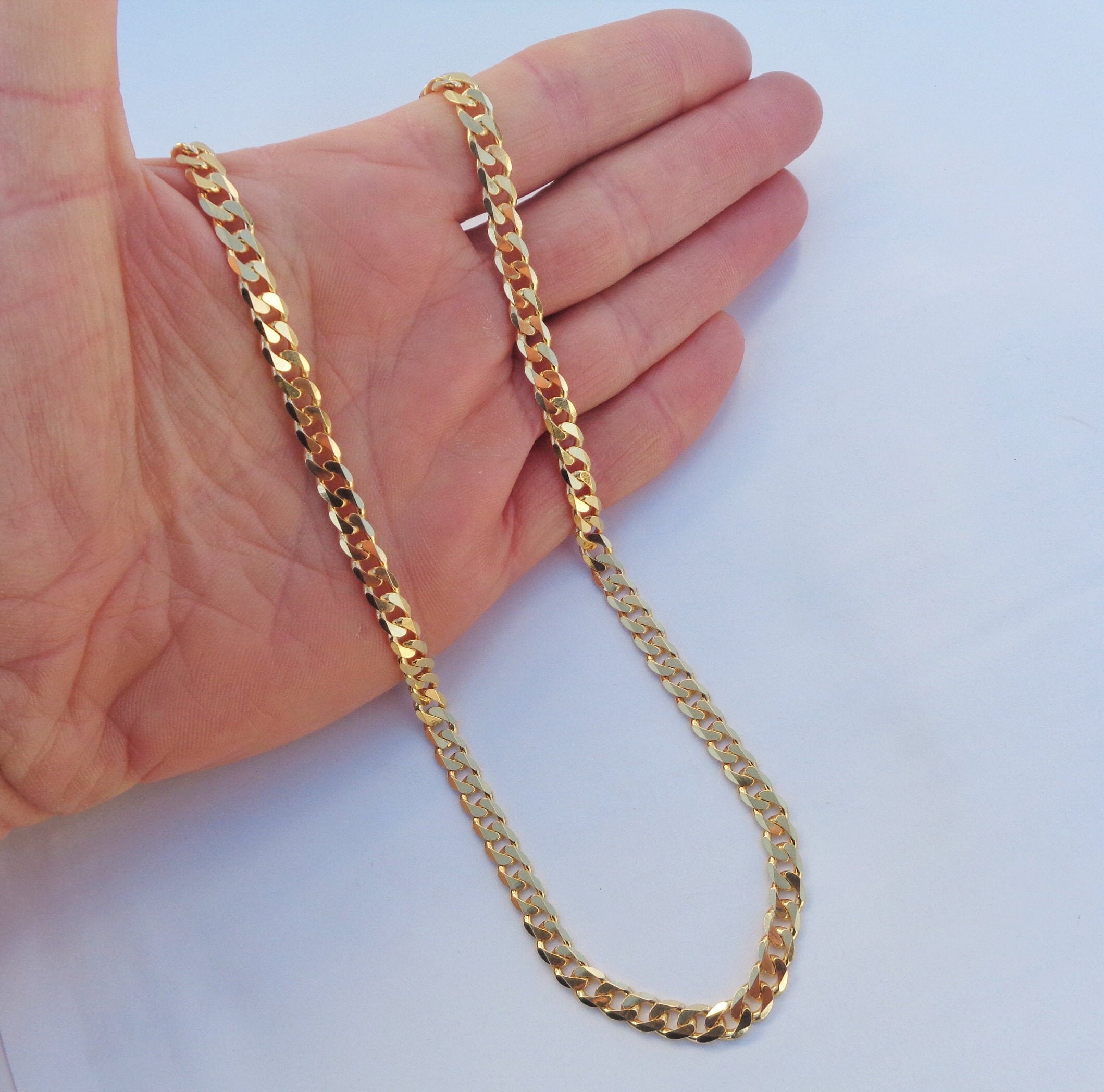 Gold Curb Chain Gold Chain for Men Curb Chain Necklace Gold | Etsy