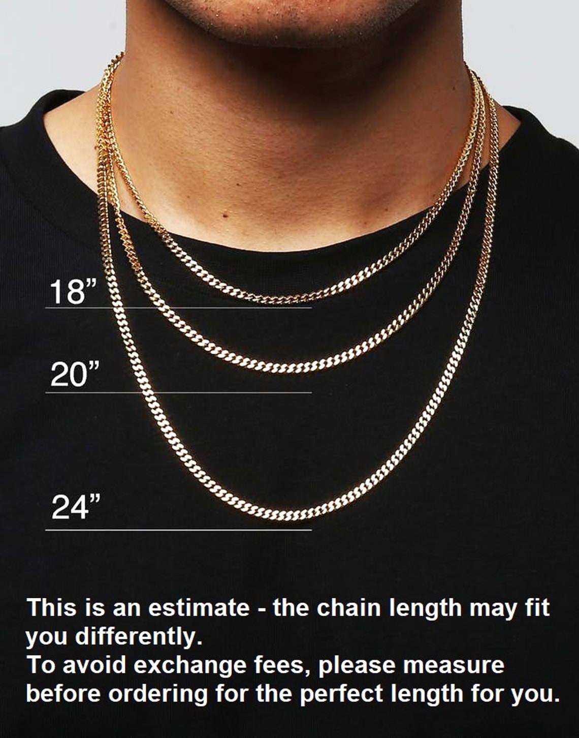 Gold Curb Chain Gold Chain for Men Curb Chain Necklace Gold | Etsy