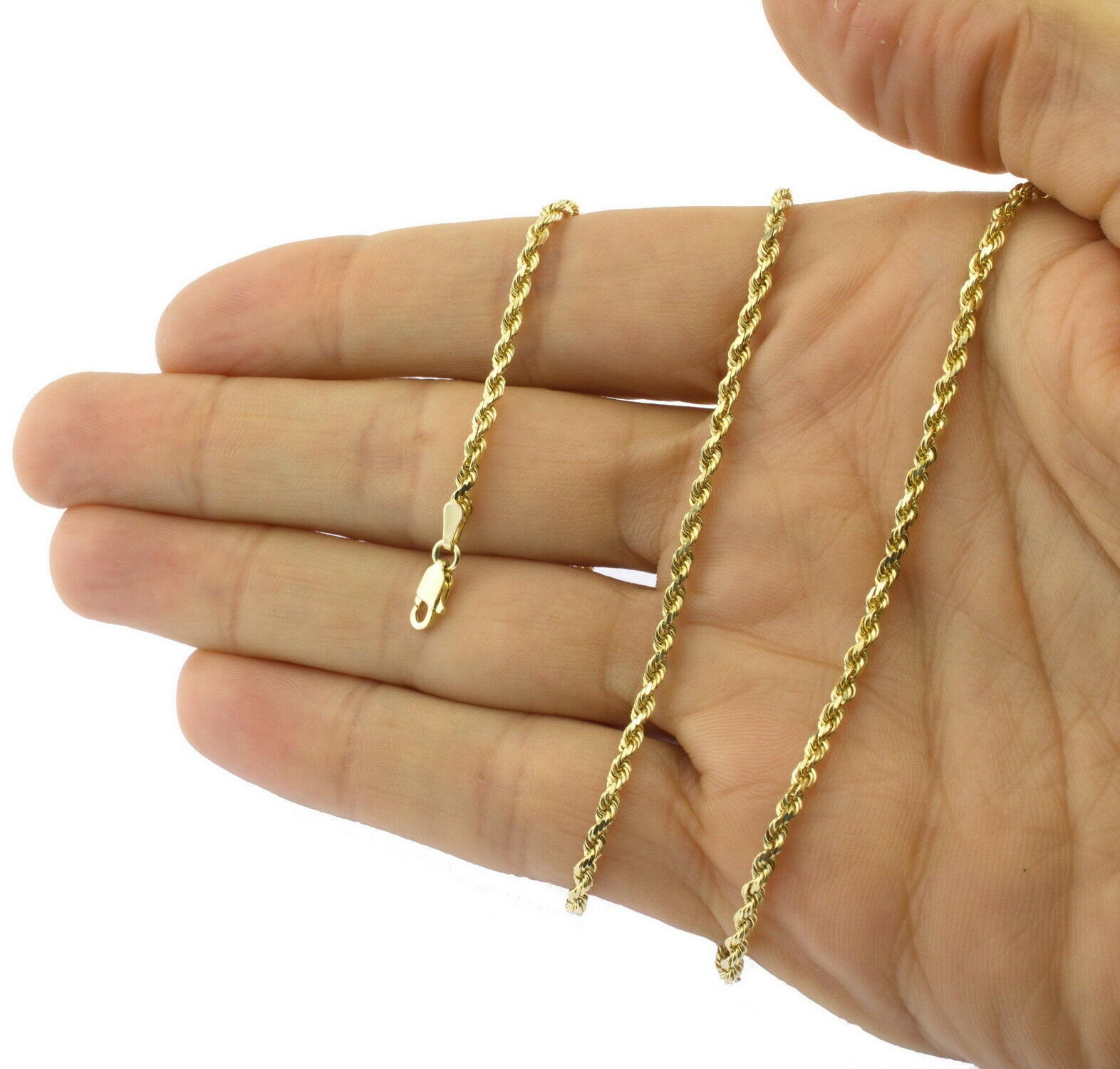 Gold Chain Diamond Cut ROPE Chain Gold Necklace Gold Chain - Etsy
