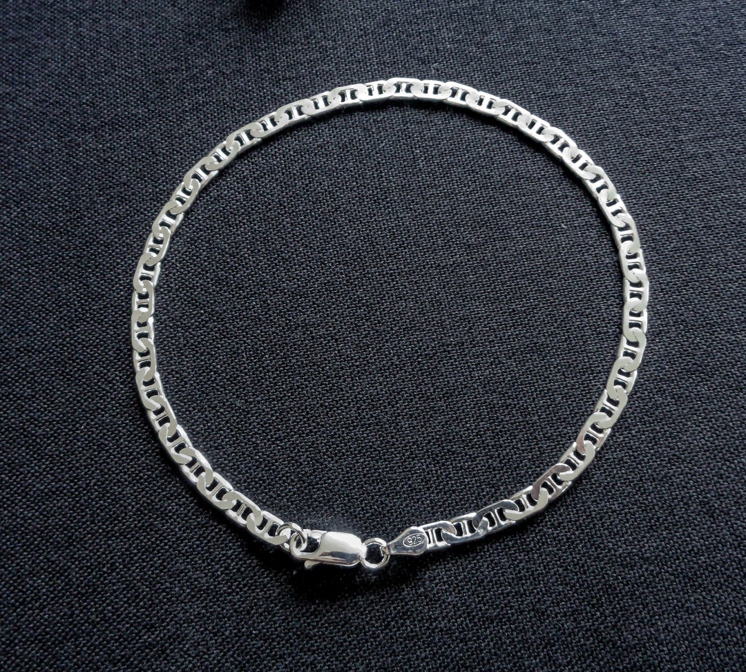 Ankle Bracelet for Women, 925 SOLID Sterling Silver Mariner Anklet ...