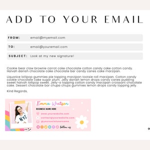 Rainbow Email Signature Template Canva Small Business Email - Etsy