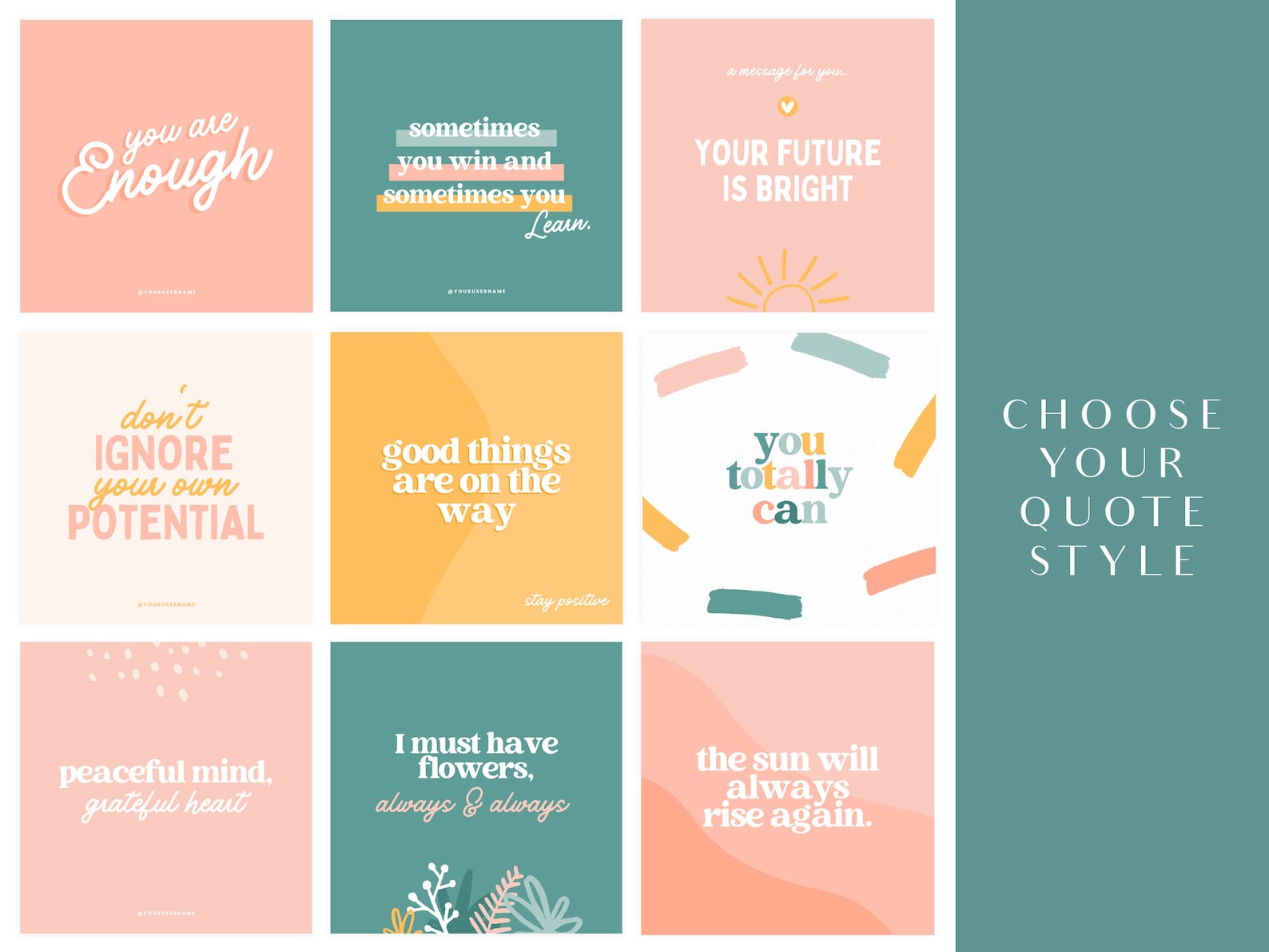Instagram Post Templates Canva Quotes for Instagram - Etsy