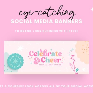 Bright Party Social Media Banners for Canva - Facebook, Youtube ...