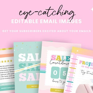 Craft Email Marketing Canva Templates - Pastel Rainbow Colorful ...