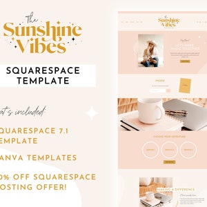 Squarespace Template - Coach Business Website - Squarespace 7.1 - Boho Website Design ...
