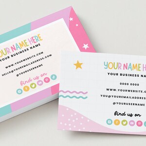 Fun Business Card Template - Canva Business Card - Printables Shop ...