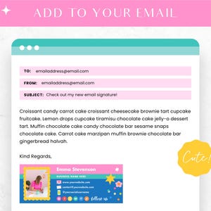 Colorful Email Signature Template Canva - Fun Creative Email Footer ...