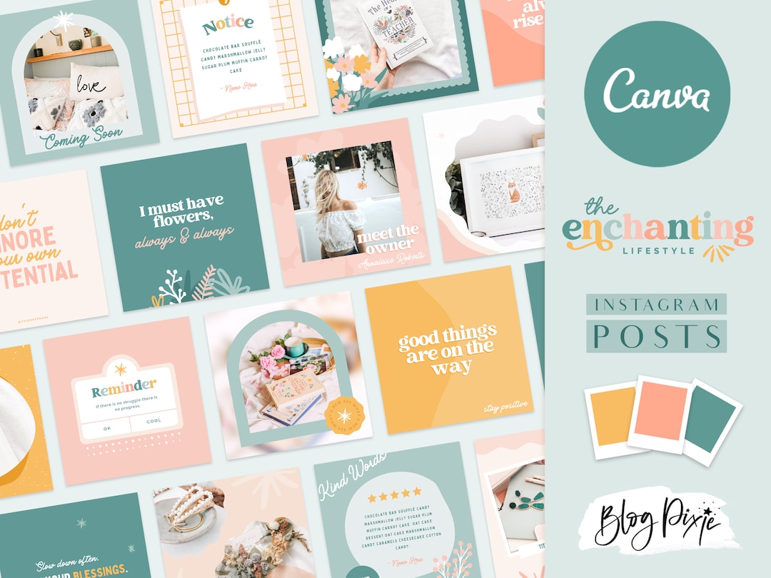 Instagram Post Templates Canva Quotes for Instagram - Etsy