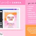 Pink Retro Display Card Template Canva - Jewelry Display Card - Hair ...