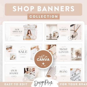 Shop Banner Templates Minimal Aesthetic - Shopify Store Banner Designs ...