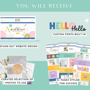 Teacher Website Template Wix Rainbow Colorful Wix Website Design ...