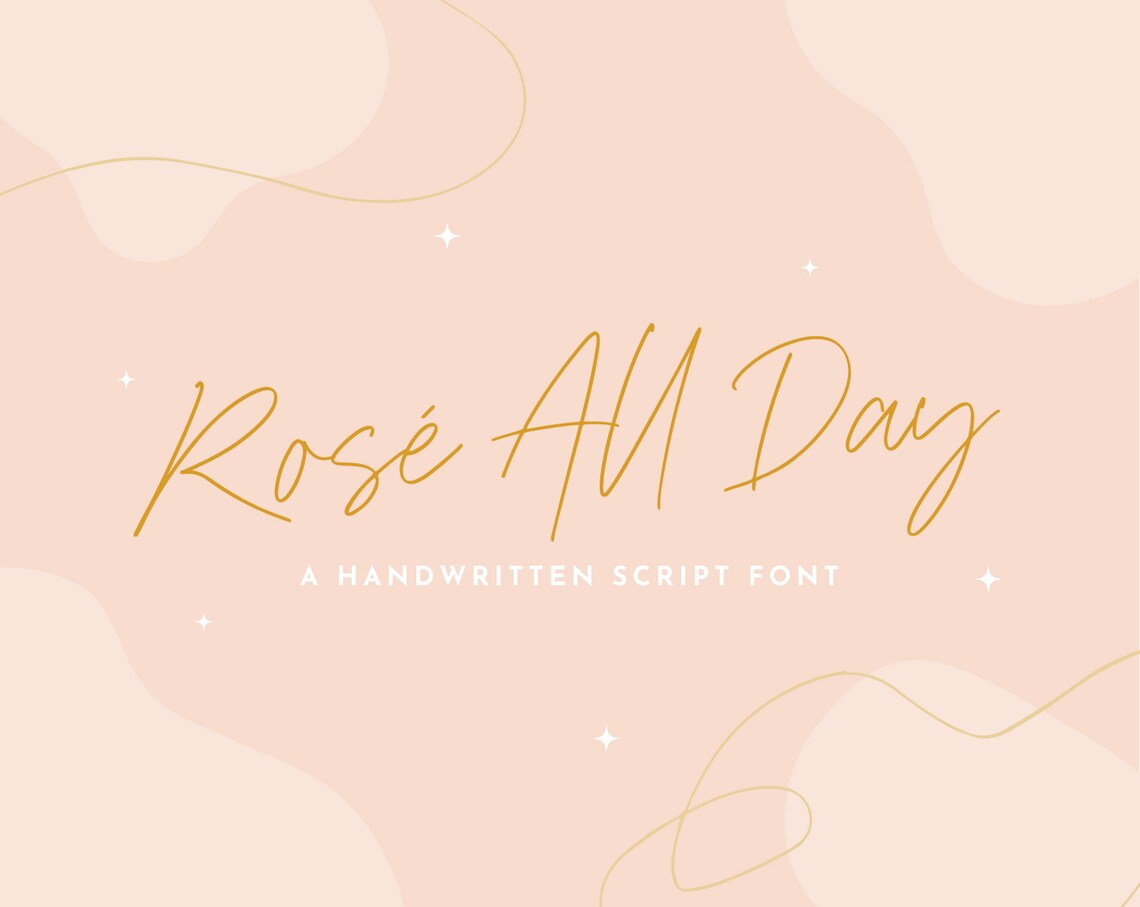 Rosé All Day Script Font Handwritten Font Handwriting - Etsy