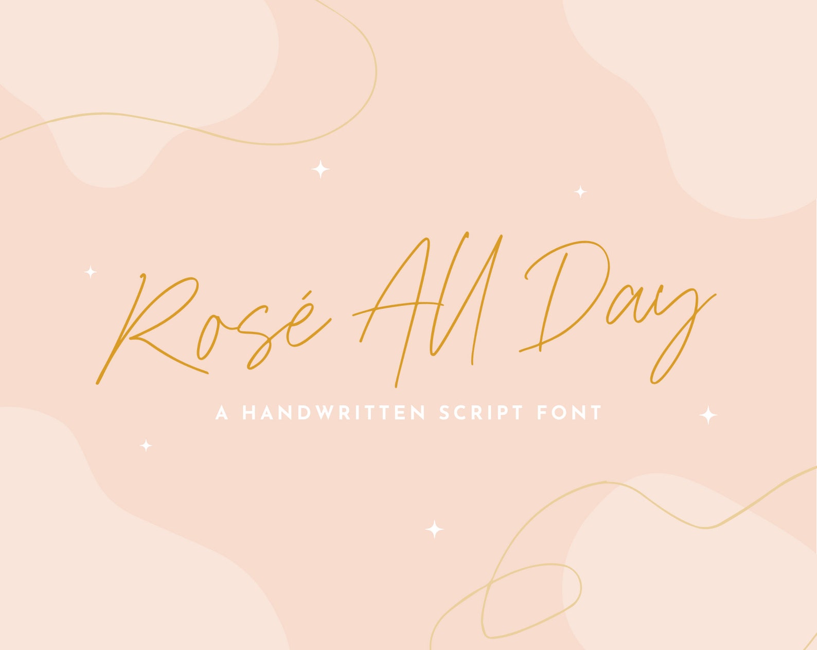 Rosé All Day Script Font Handwritten Font Handwriting - Etsy