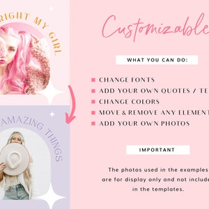 Instagram Post Templates Canva - Bright Colorful Pink Instagram ...