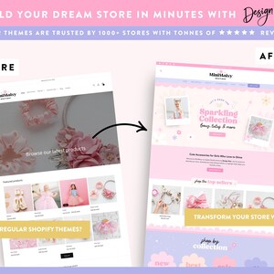 Girly Boutique Shopify Theme - Pretty Pink Ecommerce Website Design ...
