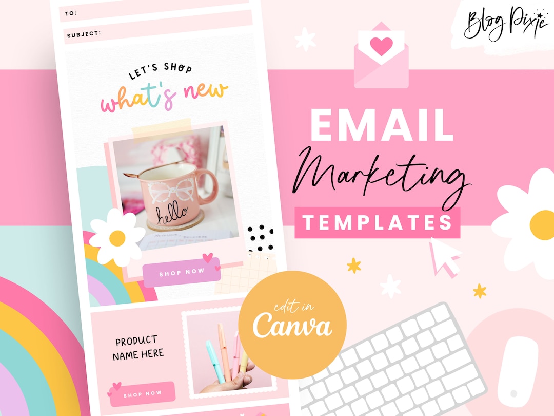 Email Marketing Templates Canva Newsletter Template Mailing List Design ...