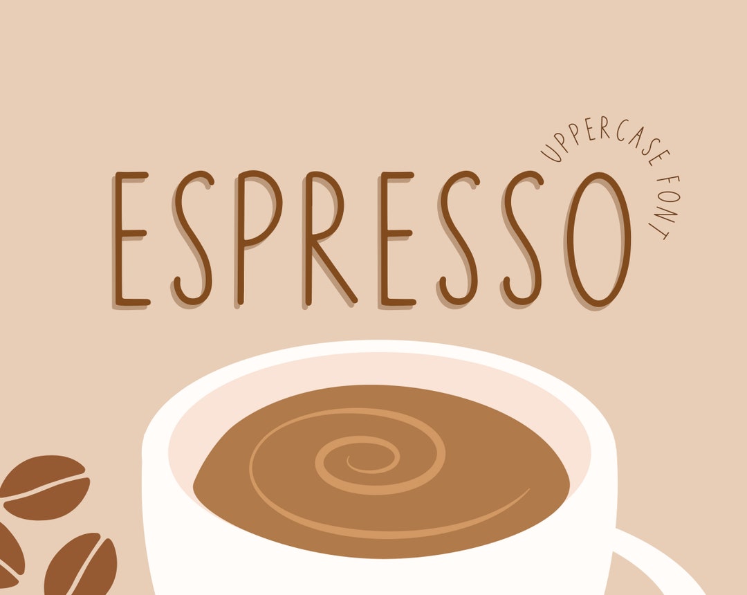 Espresso Font Lettering Fonts Uppercase Font for Procreate Cute Fonts ...