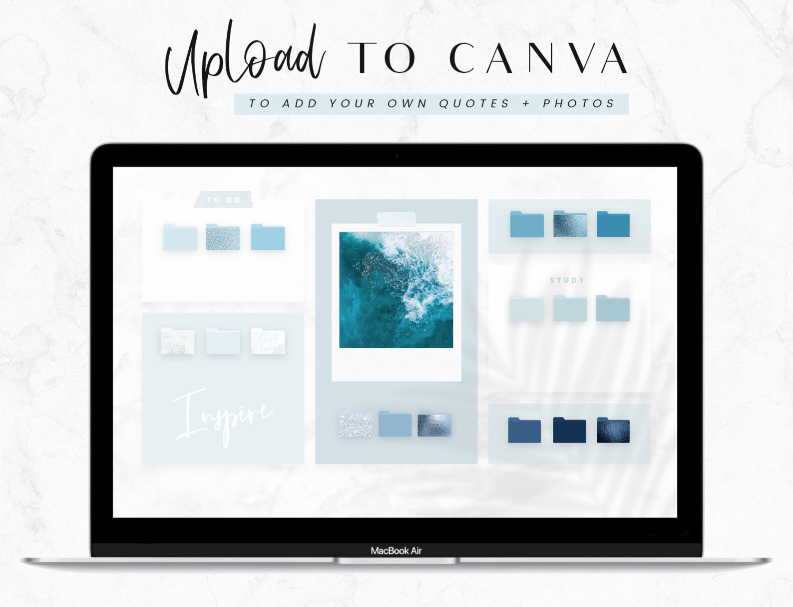 Desktop Folder Icons Blue Aesthetic Mac Icons PC Folder - Etsy Canada