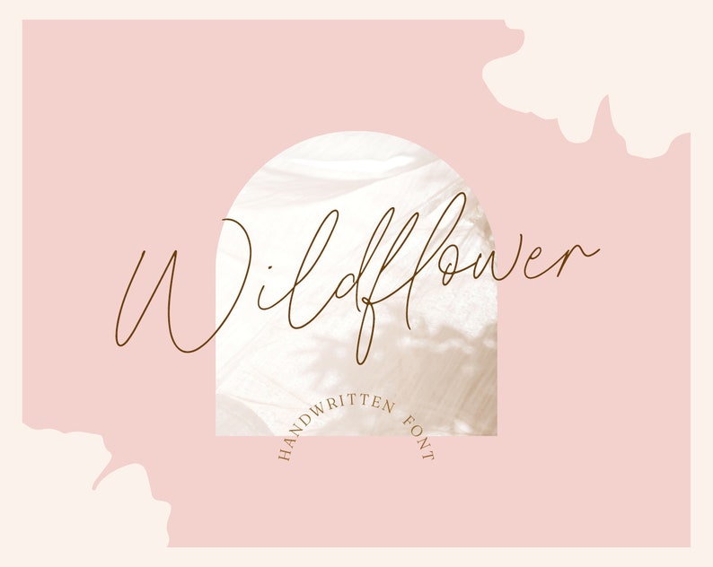 Wildflower Font Handwritten Script Font for Design Website - Etsy