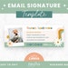 Rainbow Email Signature Template Canva - Small Business Email Design ...