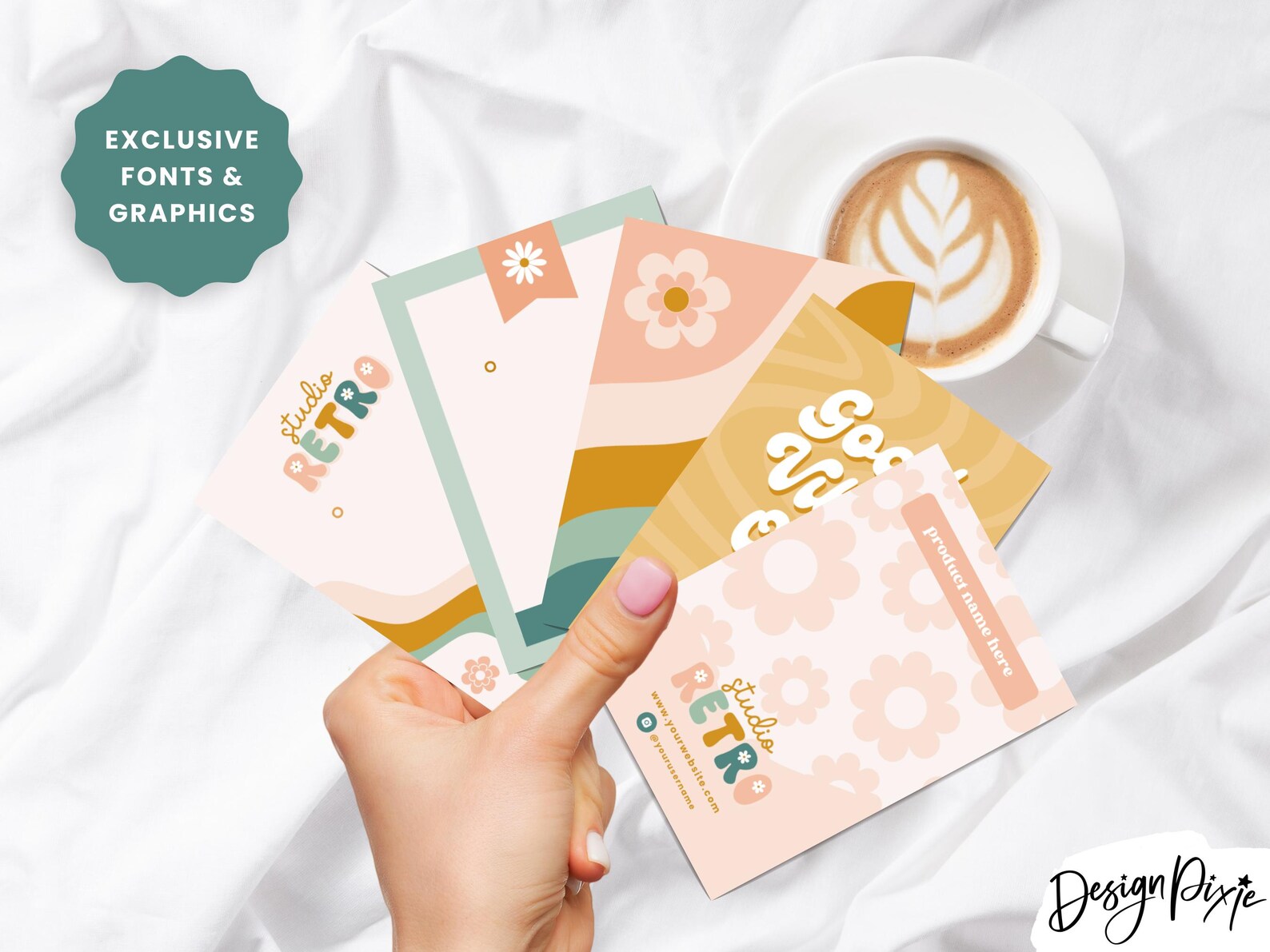 Retro Display Card Template Canva - Product Backing Card - Jewelry ...