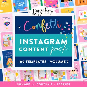 Colorful Instagram Templates - Canva Bright Posts Stories - Primary ...