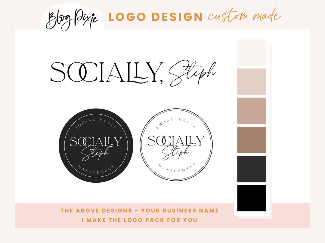 Modern Logo Design Social Media Manager Logo Coach Logo Virtual ...