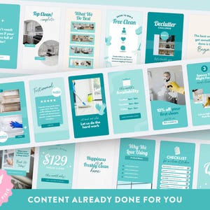 100 Cleaning Business Social Media Post Ideas - Canva Instagram ...