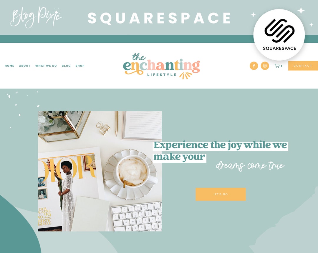 Squarespace Website Template Colorful Business Website Squarespace 7.1 Website Enchanting ...