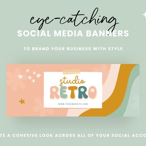 Retro Facebook Banner Templates - Social Media Templates Canva ...