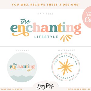 Enchanting Rainbow Logo Design Template Canva Editable Logo Small ...
