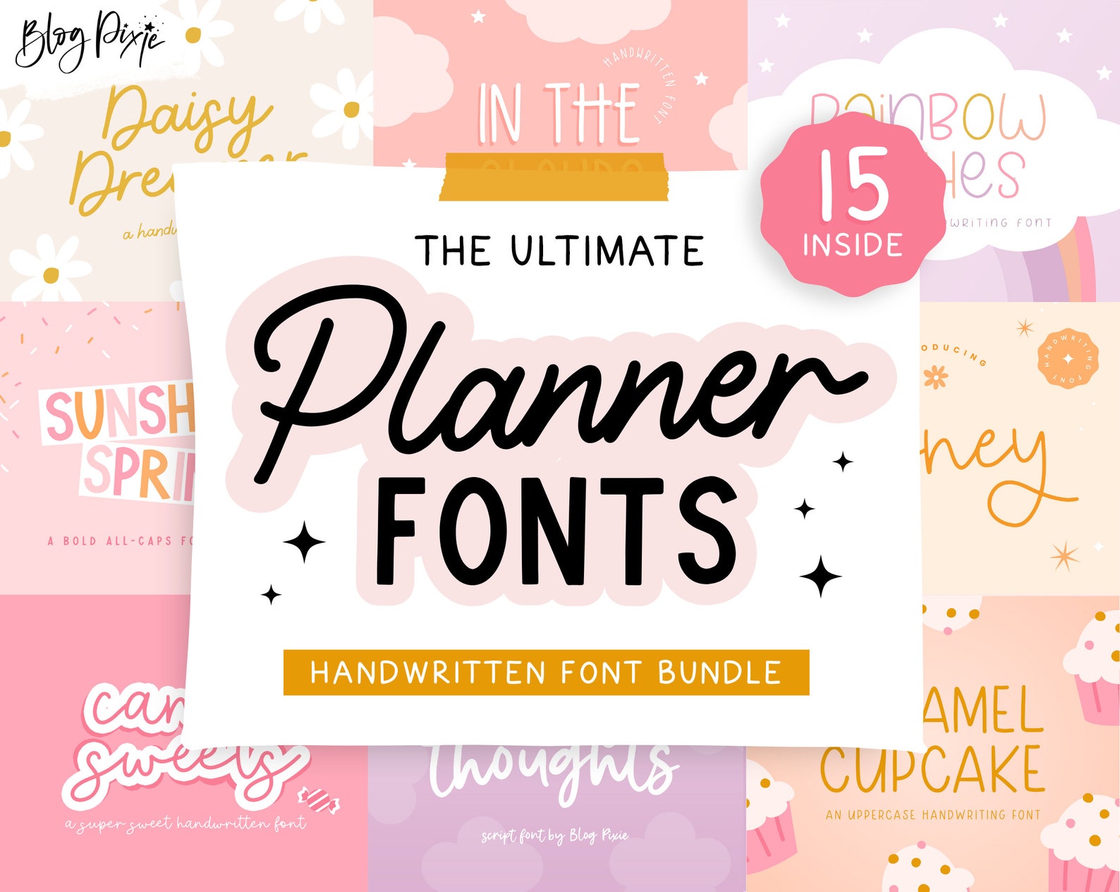 Planner Font Bundle Handwriting Fonts for Goodnotes Fonts - Etsy Australia