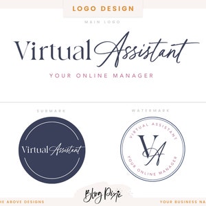 Virtual Assistant Logo Design Modern Logo Coach Logo - Etsy
