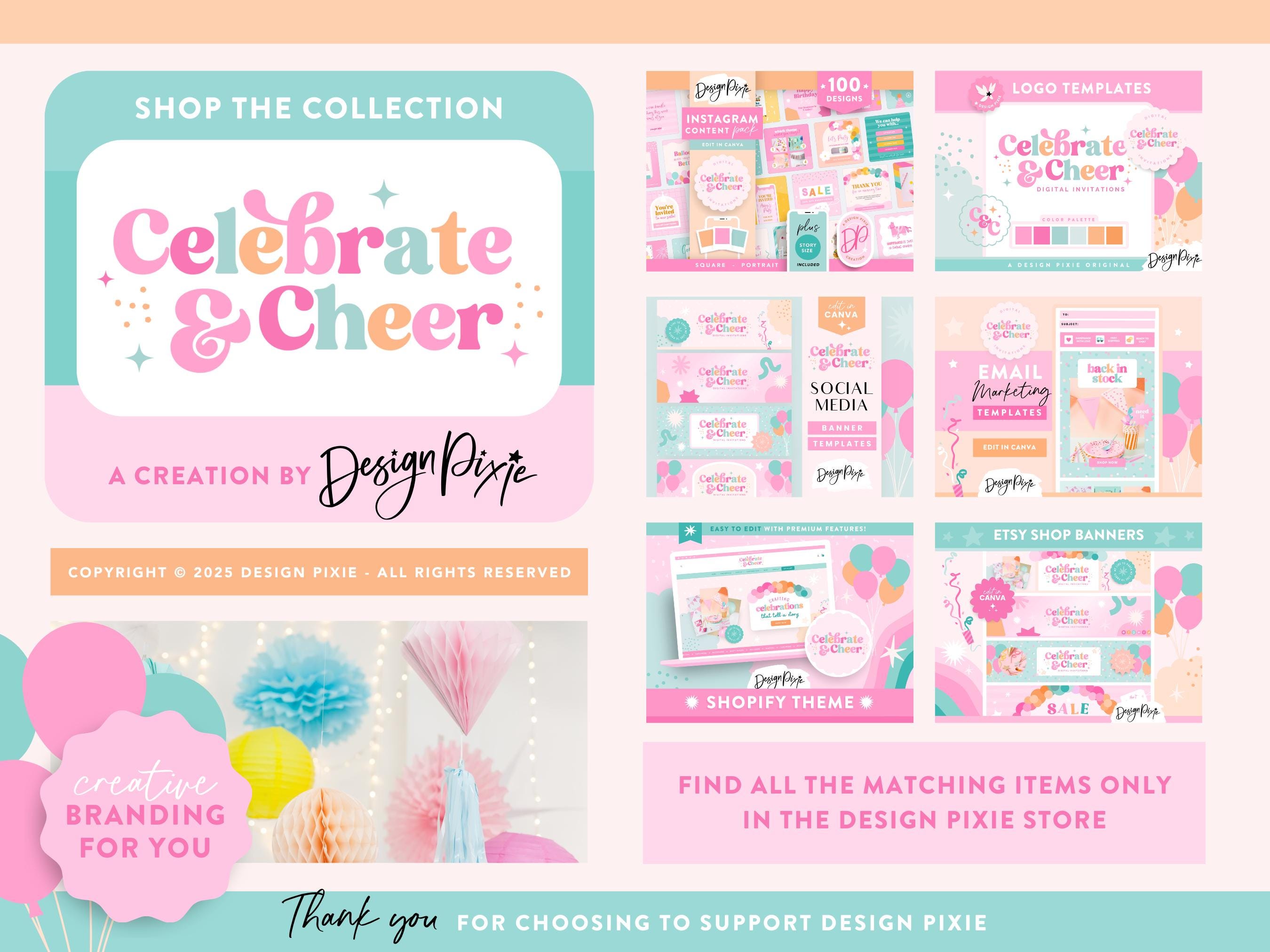 Pastel Logo Design Canva - Small Business Logo Template - Bright Pastel ...