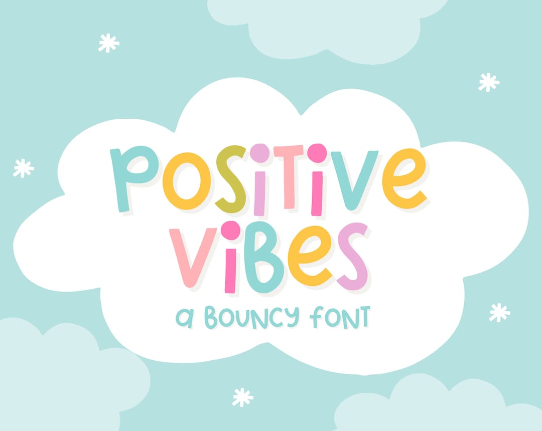 Positive Vibes Font - Fonts for Lettering - Font for Canva ...