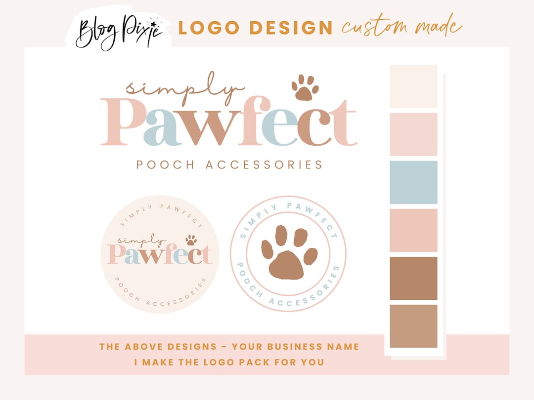 Paw Logo Design - Pet Logo - Dog Paw Logo - Pet Shop Accessories ...
