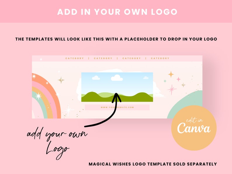 Pastel Rainbow Facebook Banner Templates Canva - Rainbow Social Media ...