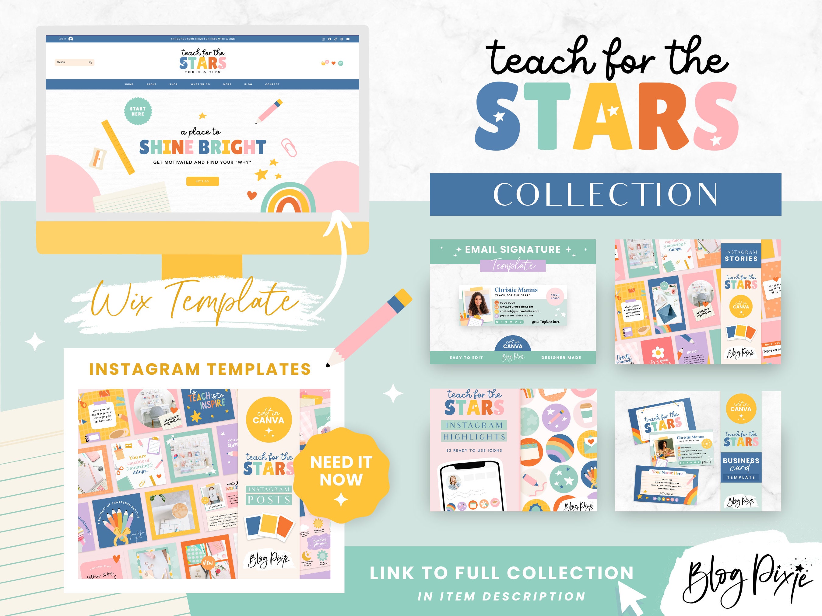 Teacher Email Signature - Back to School Email - Teacher Canva Template ...