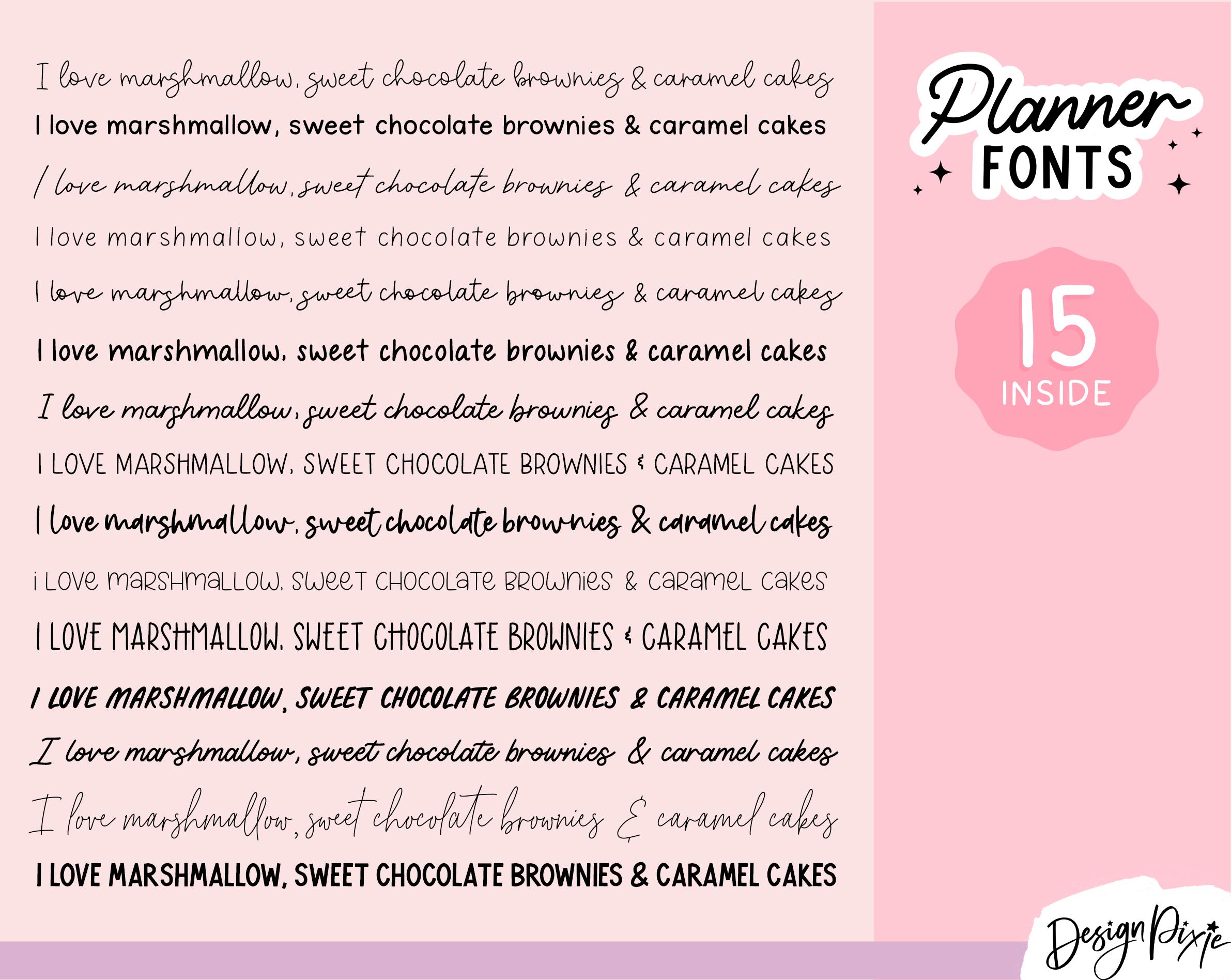 Planner Font Bundle - Handwriting Fonts for Goodnotes - Fonts for ...