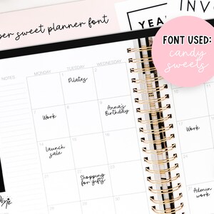 Planner Font Bundle Handwriting Fonts for Goodnotes Fonts for Procreate ...