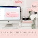 Email Signature Template Canva Bright Pink Business Email - Etsy