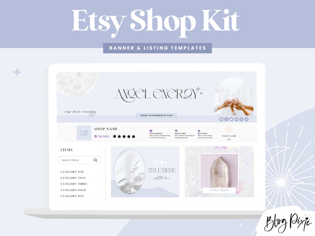 Etsy Shop Banner Templates Canva - Spiritual Etsy Store Banners ...