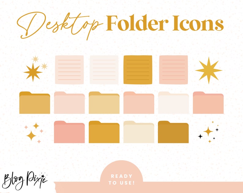 Desktop Folder Icons Boho Cute Aesthetic Mac Desktop PC - Etsy Australia