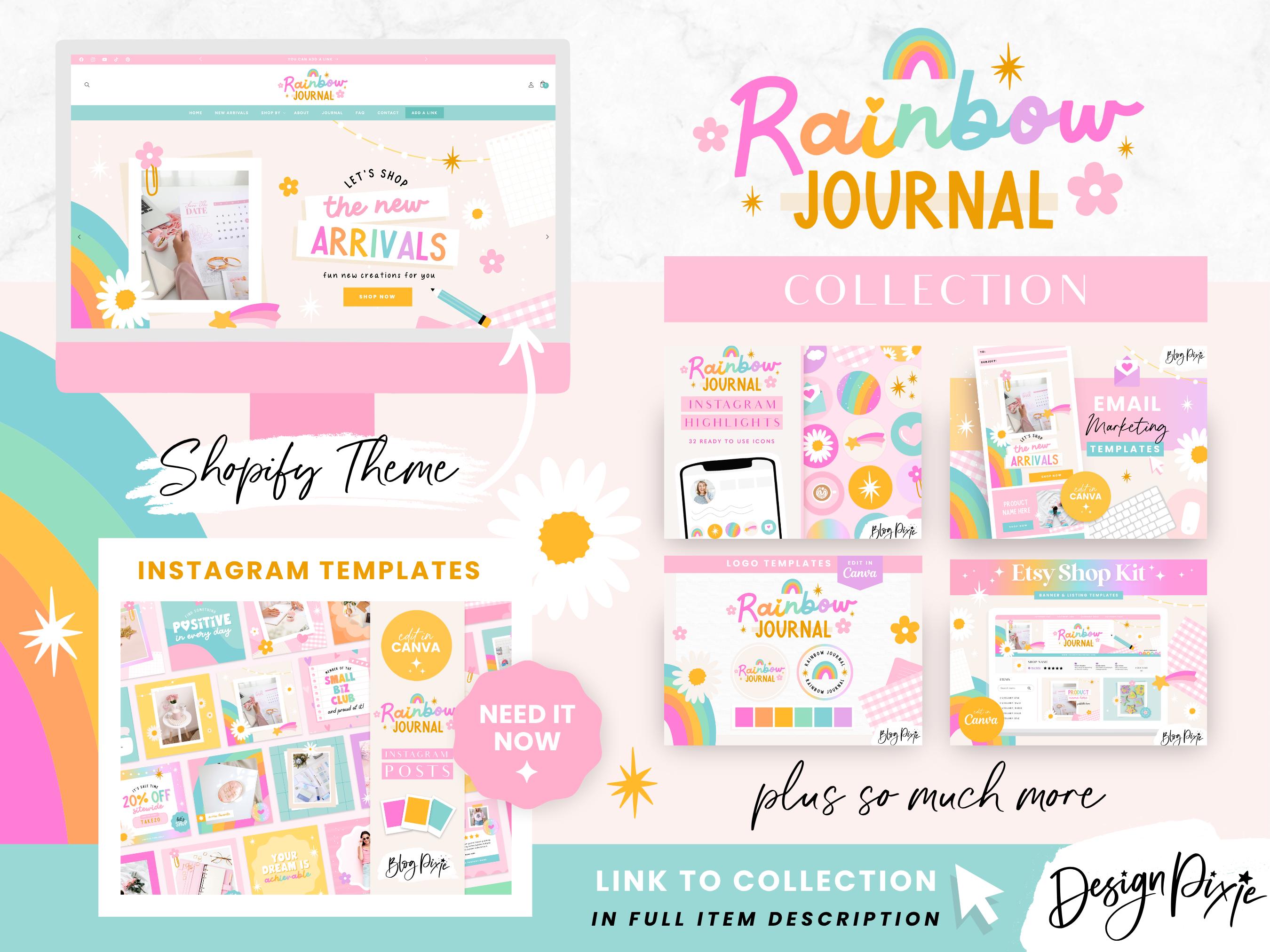 Shop Banner Templates Canva - Rainbow Shopify Store Banner Designs ...