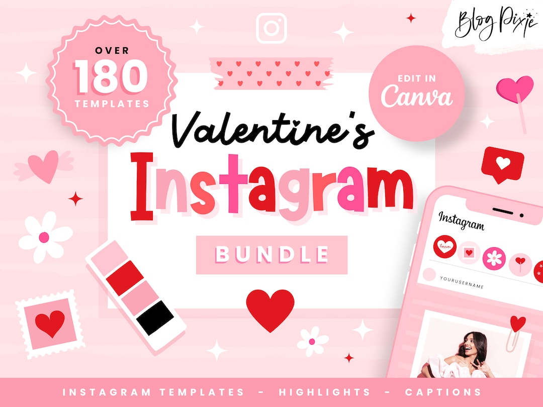 Valentines Instagram Templates Canva Valentine Instagram Story Ideas ...